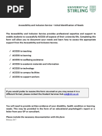 Disability Assessment Form | PDF