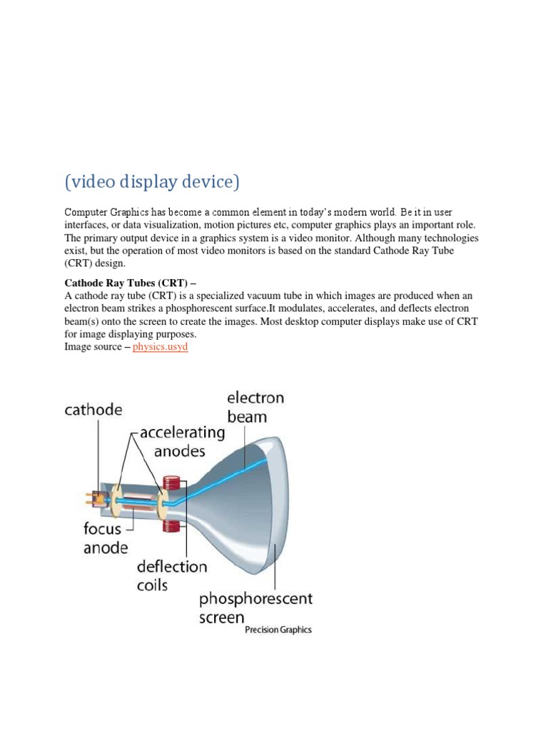 Cathode Ray Tube | PDF | Computer Monitor | Vacuum Tube