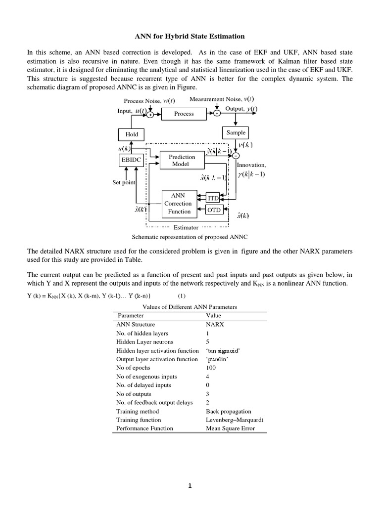 Ann For Hybrid State Estimation Pdf Real Time Computing Cybernetics