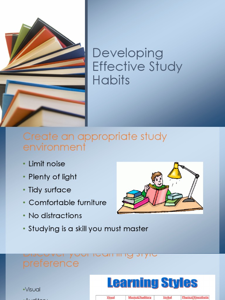 Developing Effective Study Habits | PDF | Motivation | Motivational