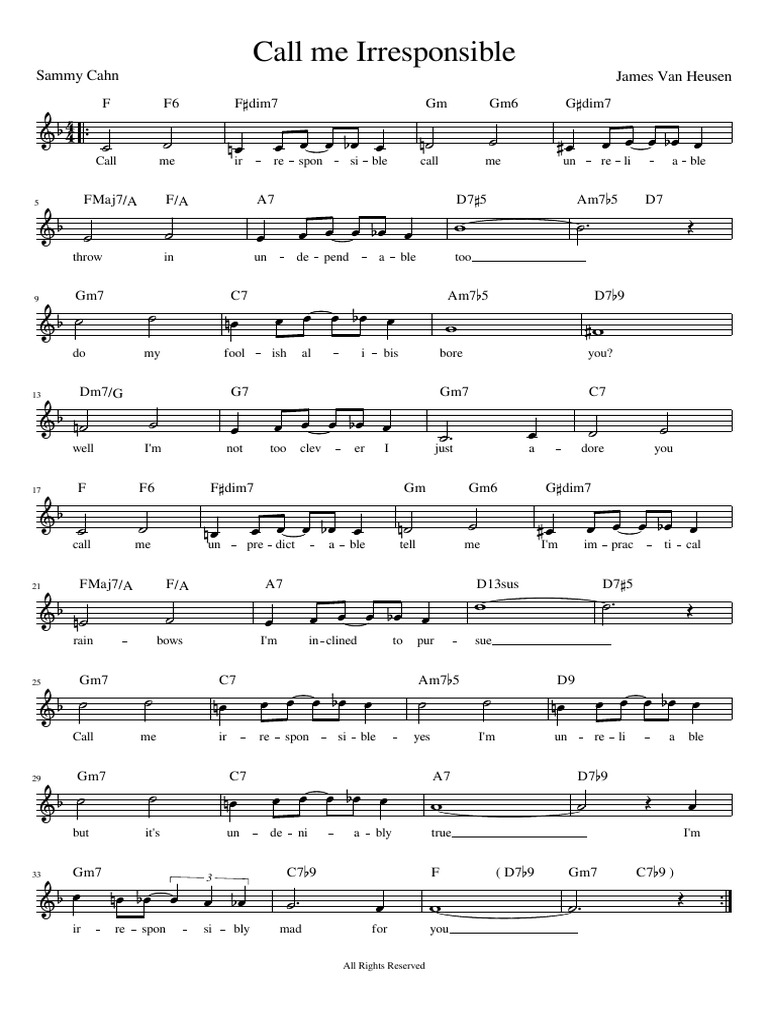 Call Me Irresponsible - MSCZ | PDF | Frank Sinatra | Music
