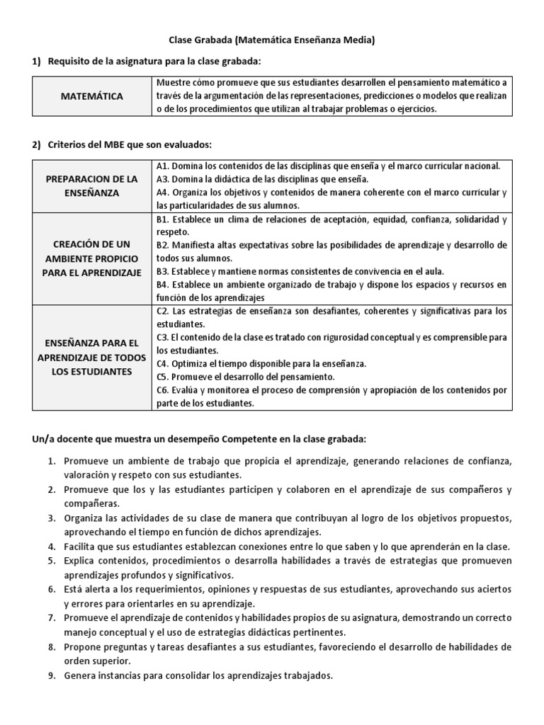 Clase Grabada | PDF | Aprendizaje | Evaluación