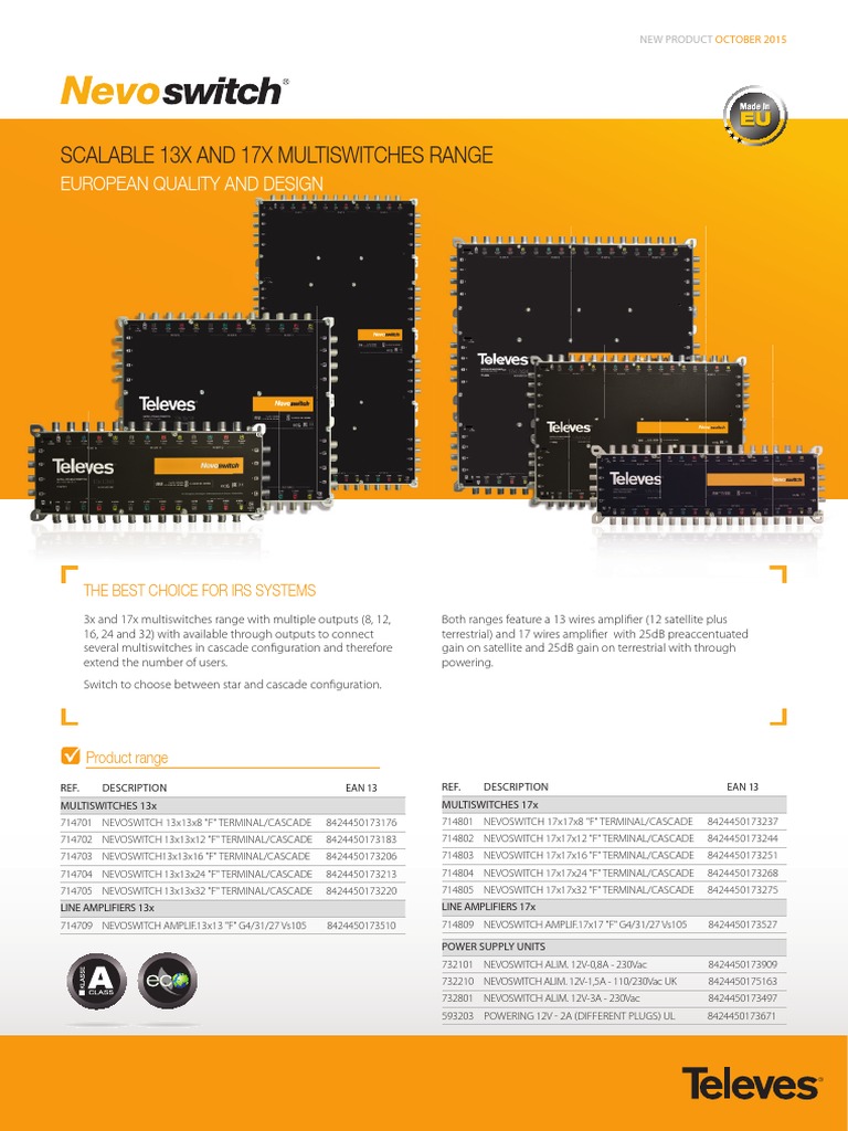 Televes Nova Switch | PDF | Amplifier | Electronic Circuits