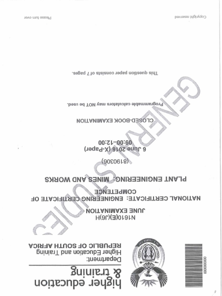 GCC Plant Exam Paper | PDF