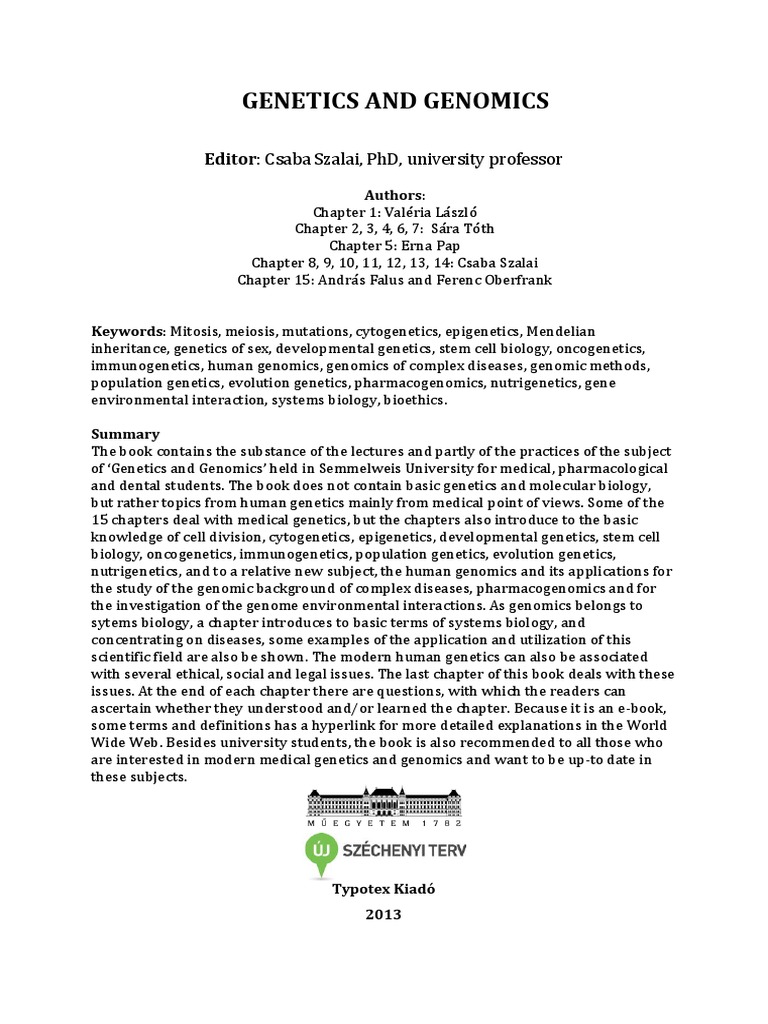 Genetics Genomics - en PDF | PDF | Cell Cycle | Biotechnology