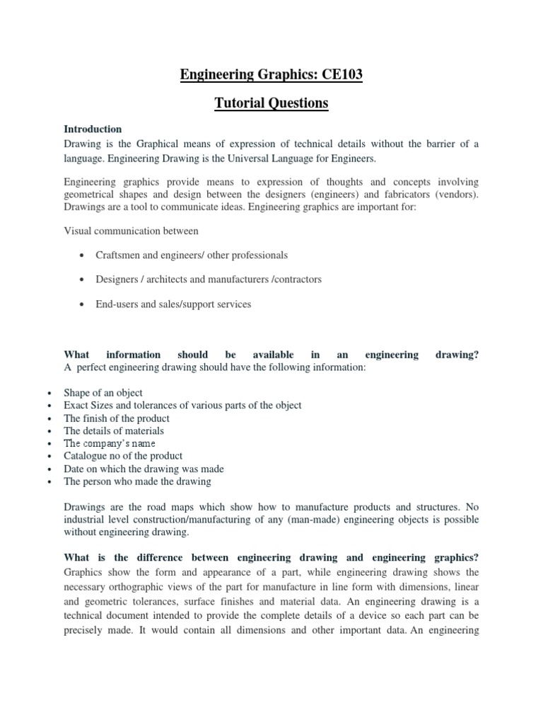 Guidelines for Effective Engineering Drawings: Key Elements and ...