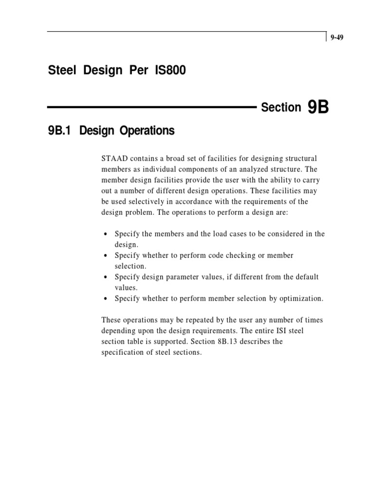 Steel Design Per IS800: Section | Download Free PDF | Bending | Stress (Mechanics)