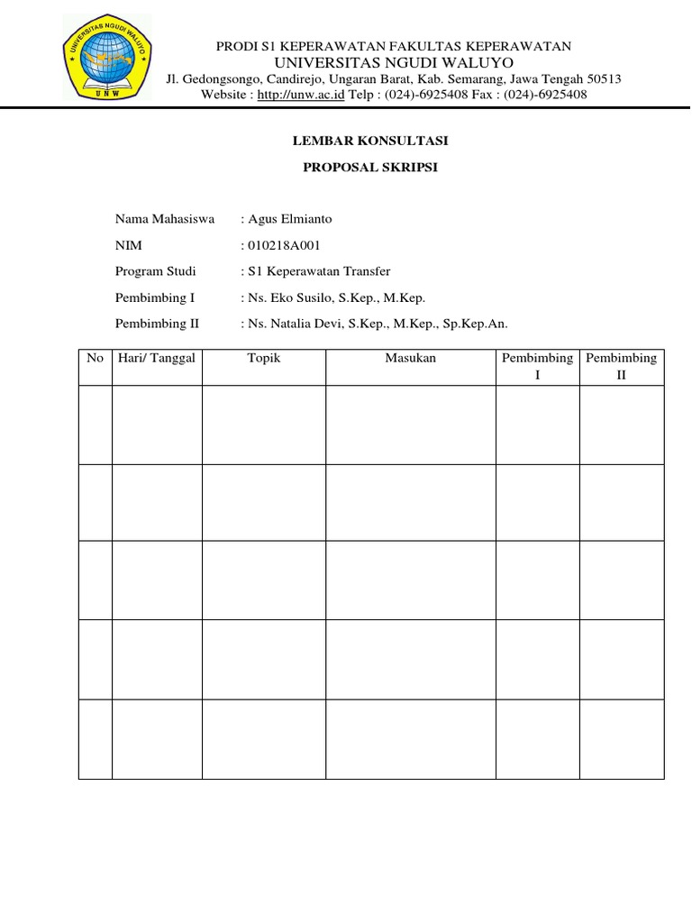 Contoh Lembar Konsul | PDF