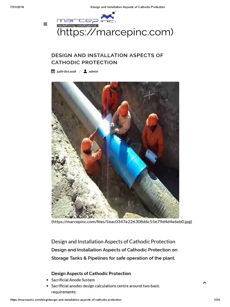 Design Aspects of Cathodic Protection | PDF | Anode | Soldering