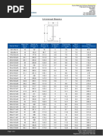 Universal Beams (UB), Section Properties Dimensions & Properties | PDF ...