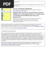 ECR-RS Questionnaire for Attachment Styles | PDF | Attachment Theory ...