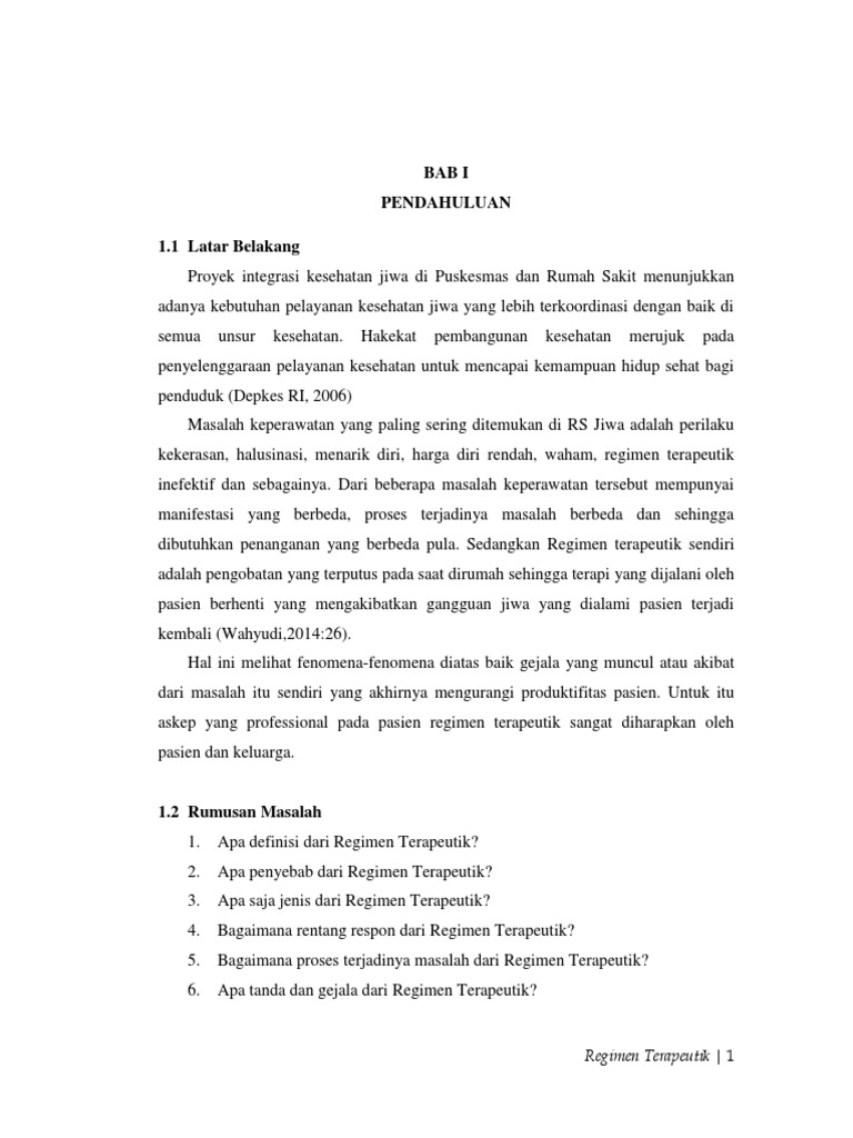 Regimen Terapeutik | PDF