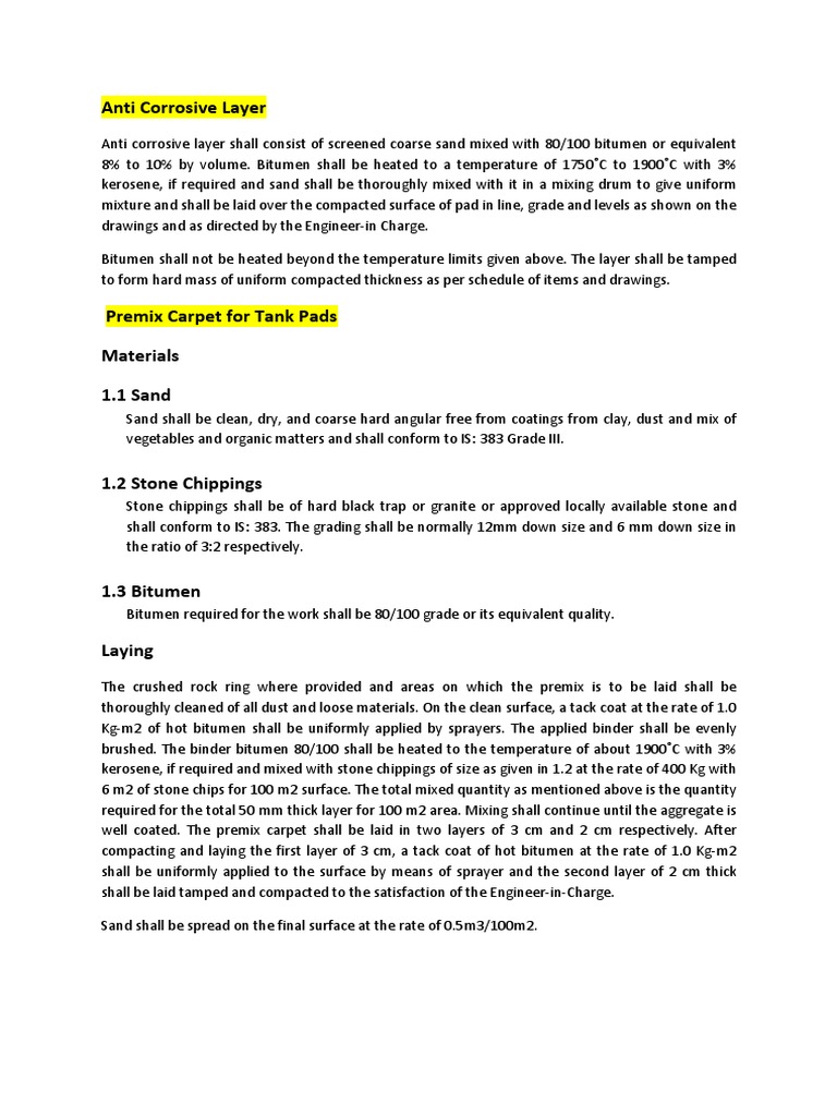 Premix Carpet For Tank | PDF