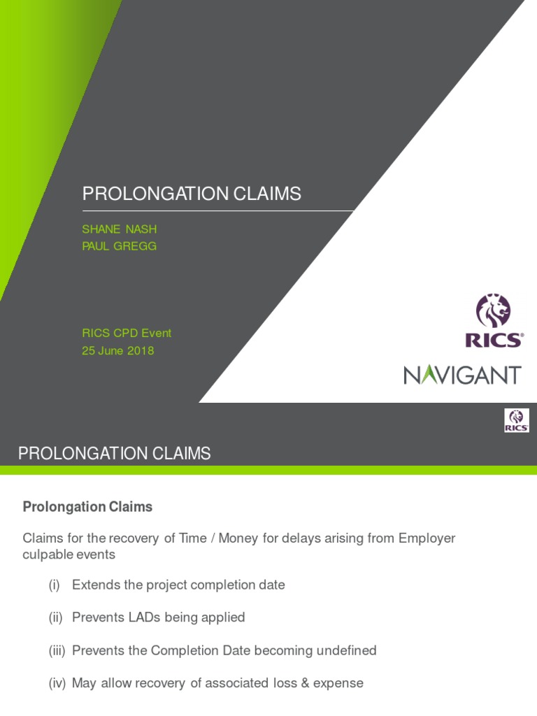 Prolongation Claims | Cost | Business | Free 30-day Trial | Scribd
