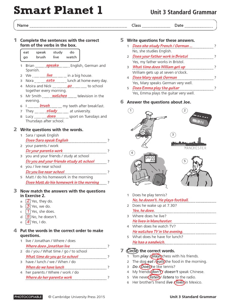 Unit 3 Standard Grammar With Answers | PDF | English Language | Languages