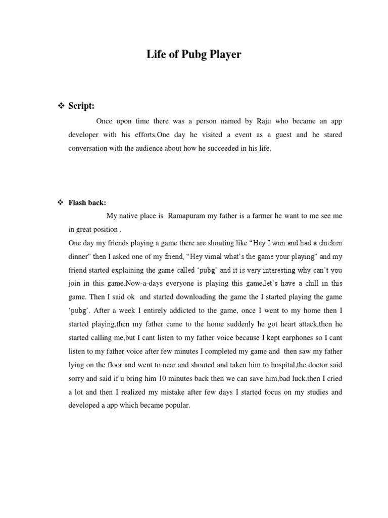 Life of Pubg Player | PDF