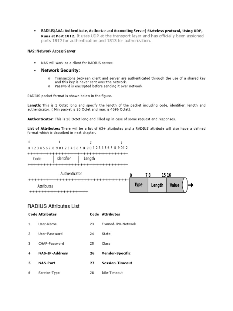 Network Security:: RADIUS (AAA: Authenticate, Authorize and Accounting ...