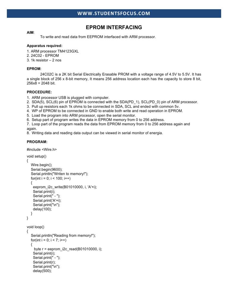 Eprom Interfacing | PDF | Computer Memory | Input/Output