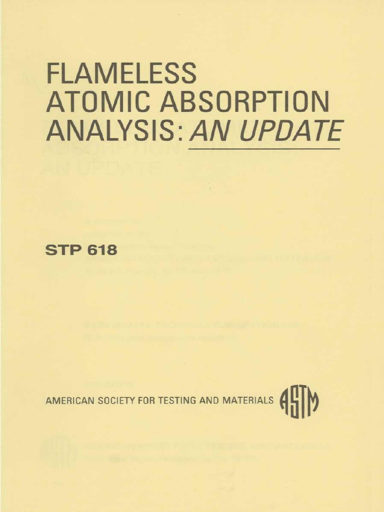 STP 618-1985 PDF | PDF | Atomic Absorption Spectroscopy | Ingot