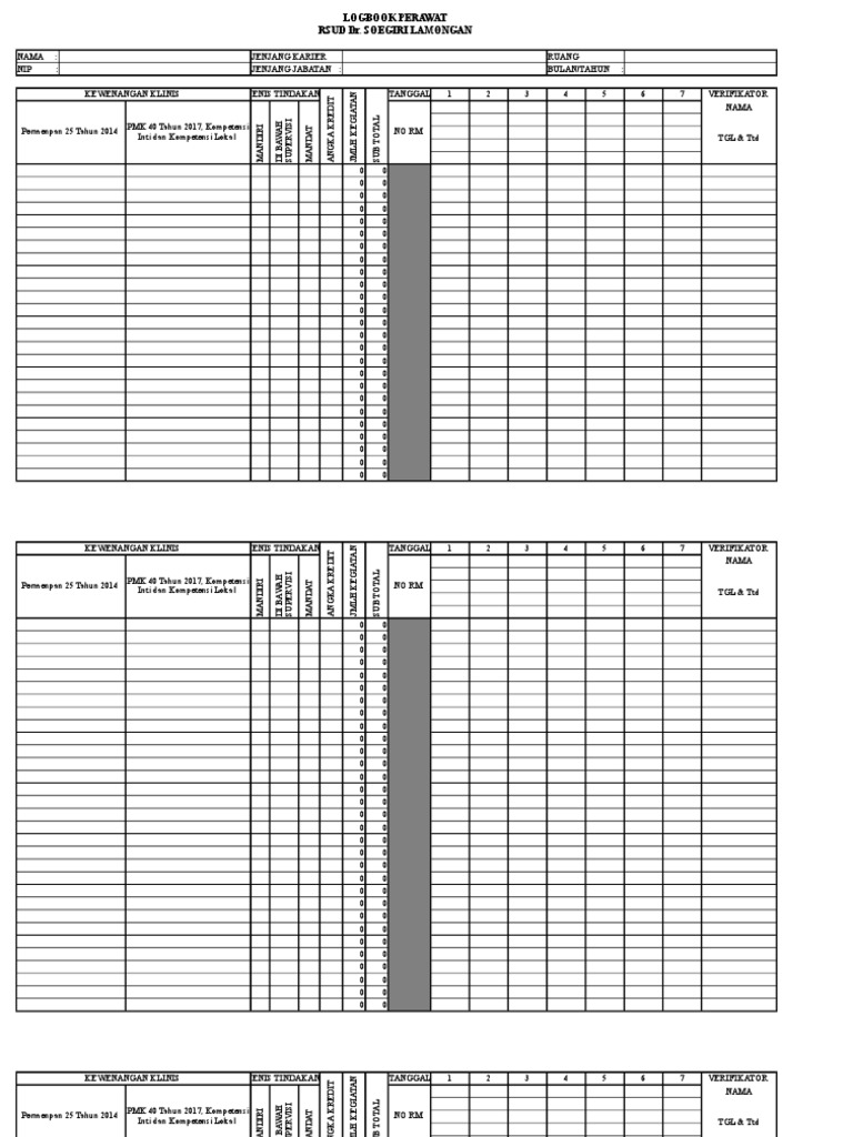 Form Logbook Pns | PDF