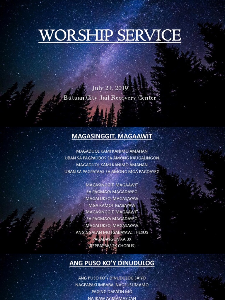 Worship Service Song Lyrics | PDF