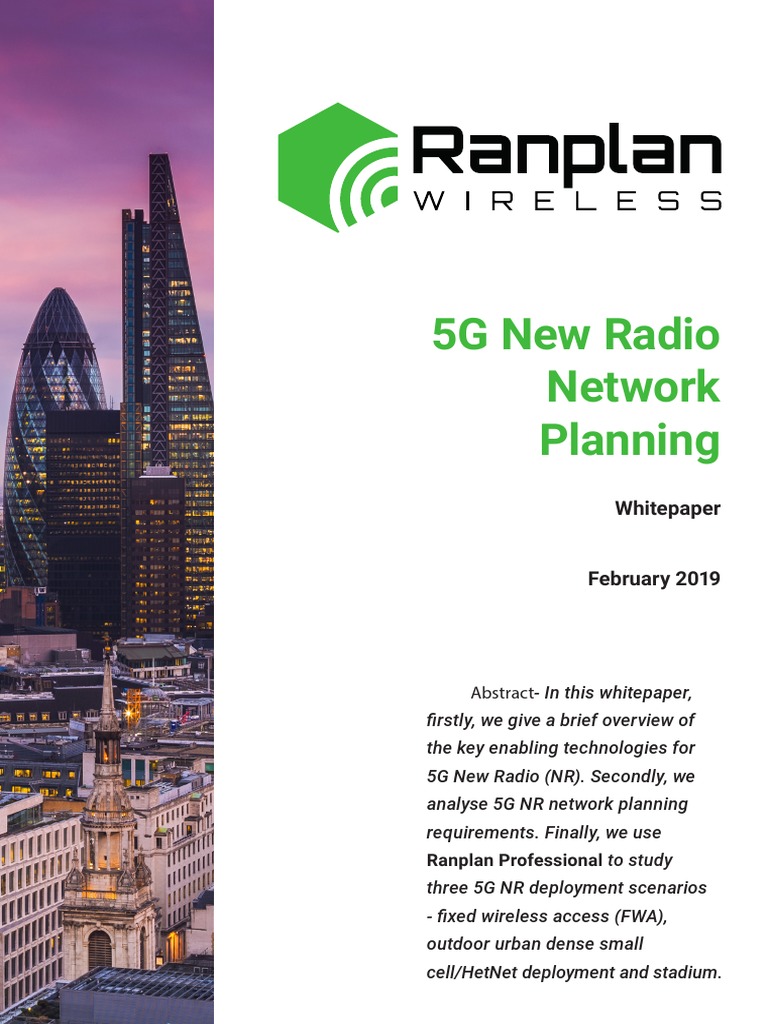 5G NR Planning White Paper by Ranplan Wireless FINAL | PDF | Mimo | Extremely High Frequency