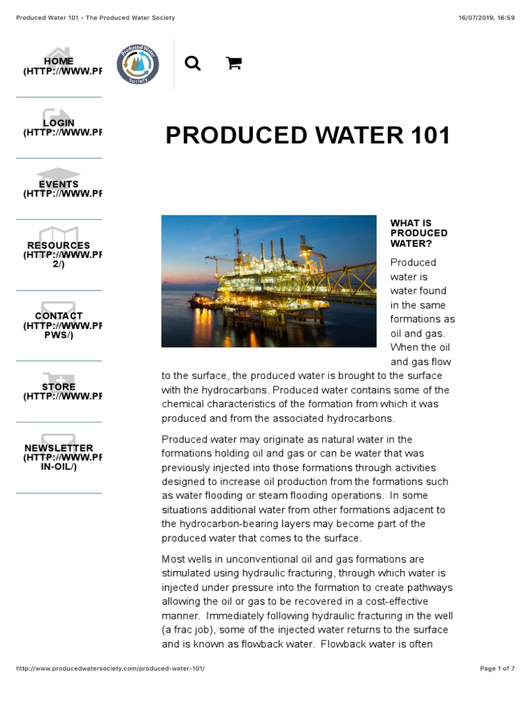 Produced Water 101 - The Produced Water Society | PDF | Barrel (Unit ...