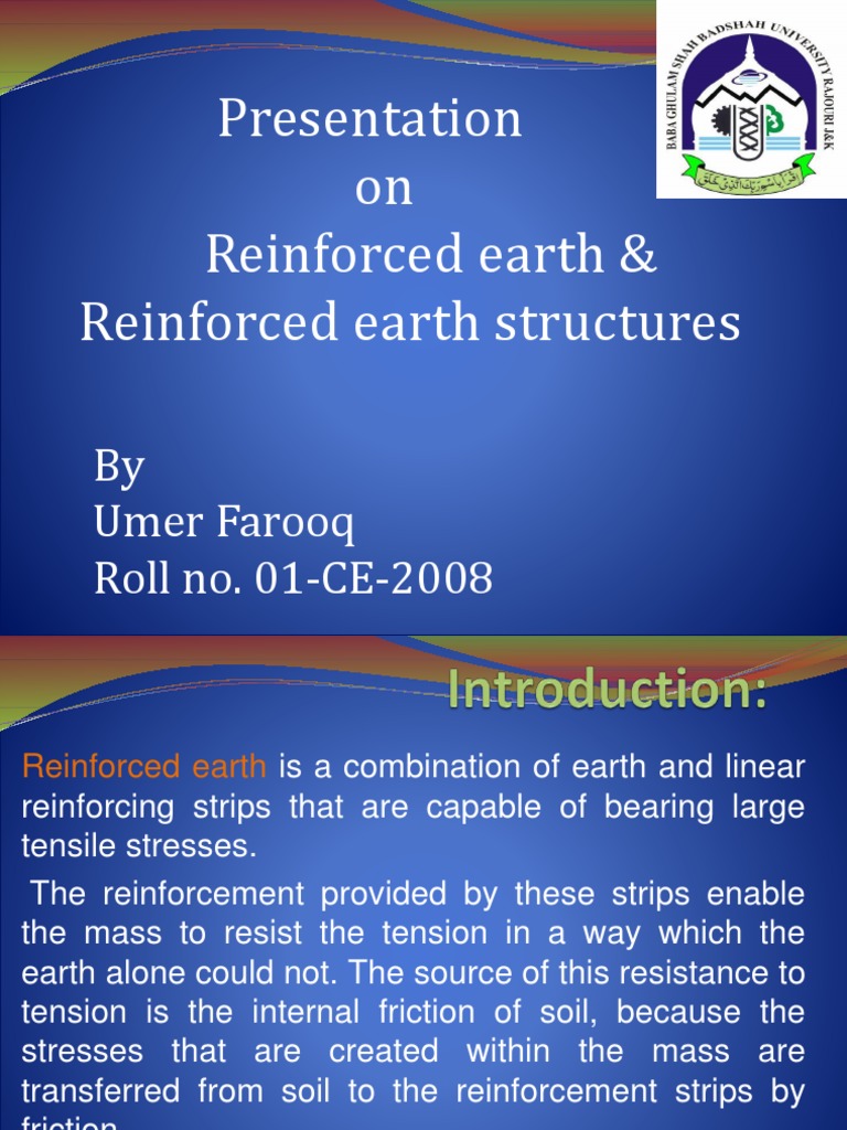 Presentation On Reinforced Earth & Reinforced Earth Structures | PDF ...
