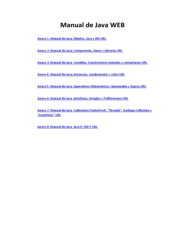 Manual de Java PDF | PDF