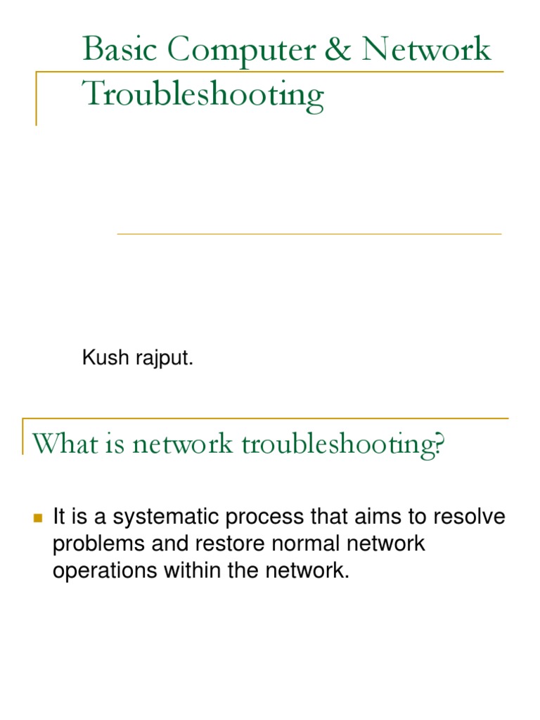 Network Troubleshooting Essentials Guide Pdf