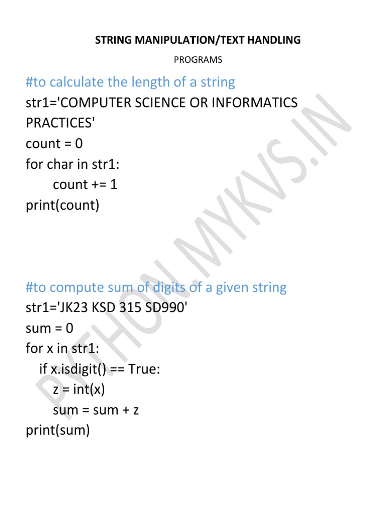String Manipulation P | PDF