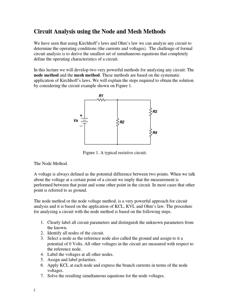 Nodal Mesh Analysis | Download Free PDF | Electrical Network | Network Analysis (Electrical ...