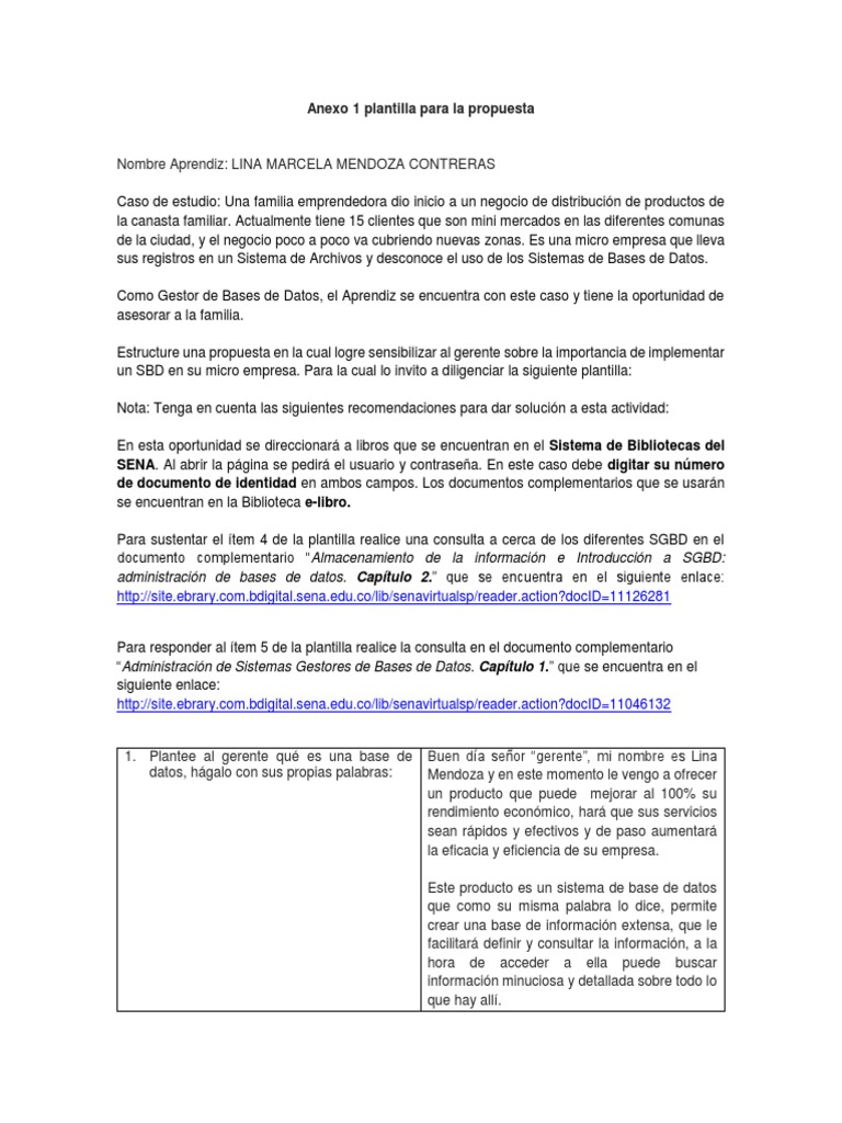 Actividad SGBD | PDF | Bases de datos | Gestión de datos