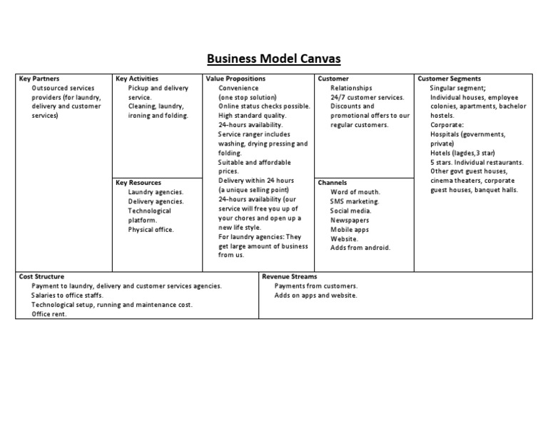 Business Model | PDF | Laundry | Business Economics