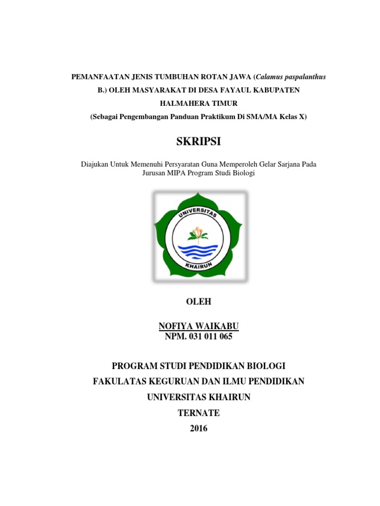 SKRIPSI | PDF | Griya & Taman | Kesehatan Holistik