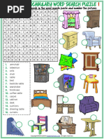 In The Living Room Esl Vocabulary Wordsearch Puzzle Worksheet | PDF ...