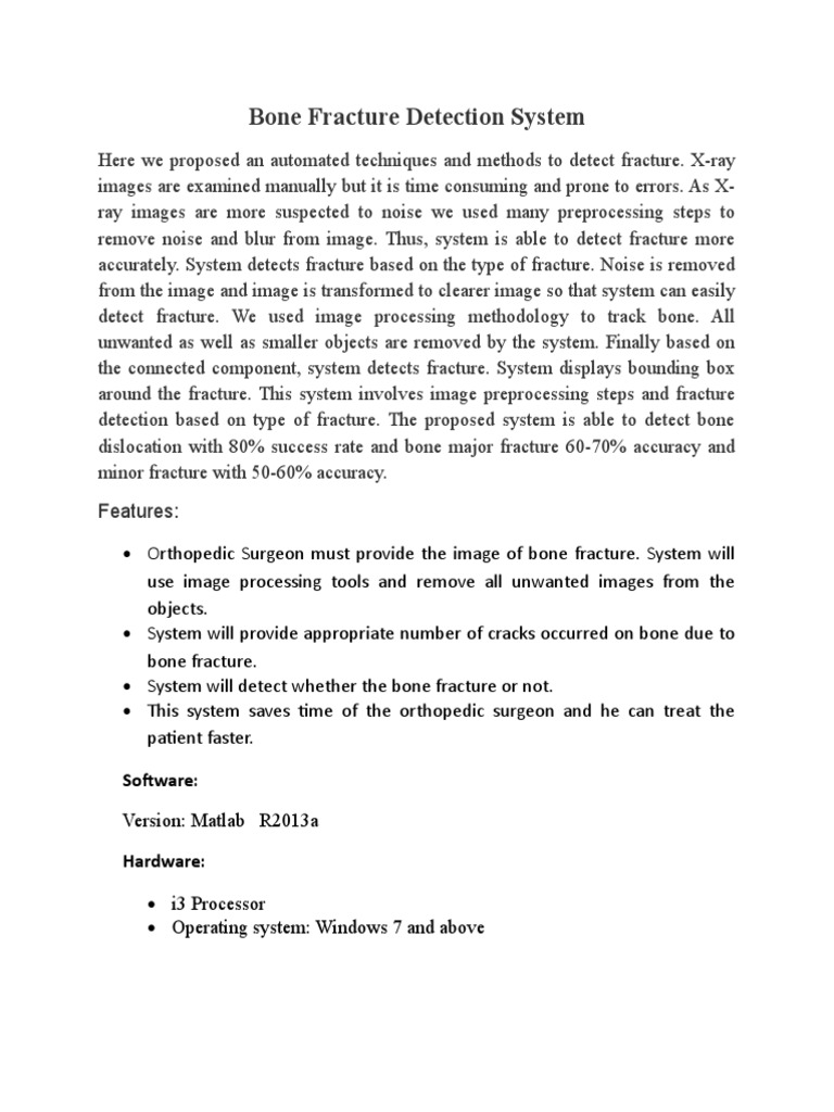 Bone Fracture Detection System: Software | PDF | Bone | Computer ...