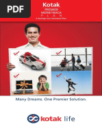 Kotak SmartLife Plan Overview | PDF | Insurance | Life Insurance