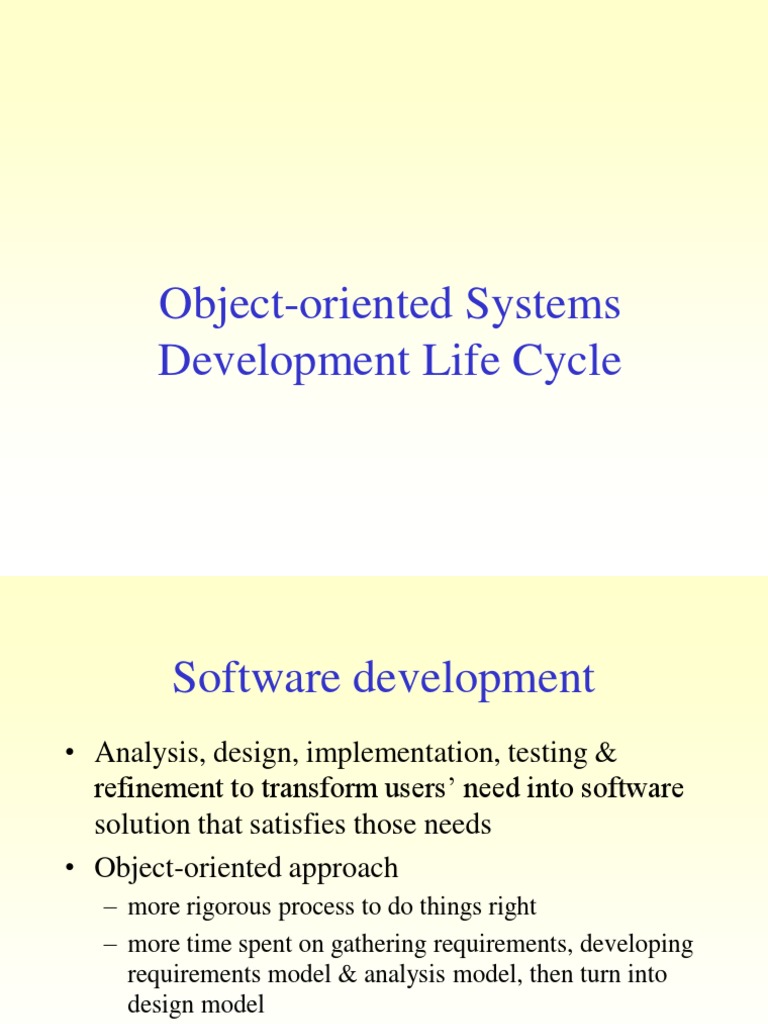 Ooad SDLC | PDF | Software Prototyping | Software Development
