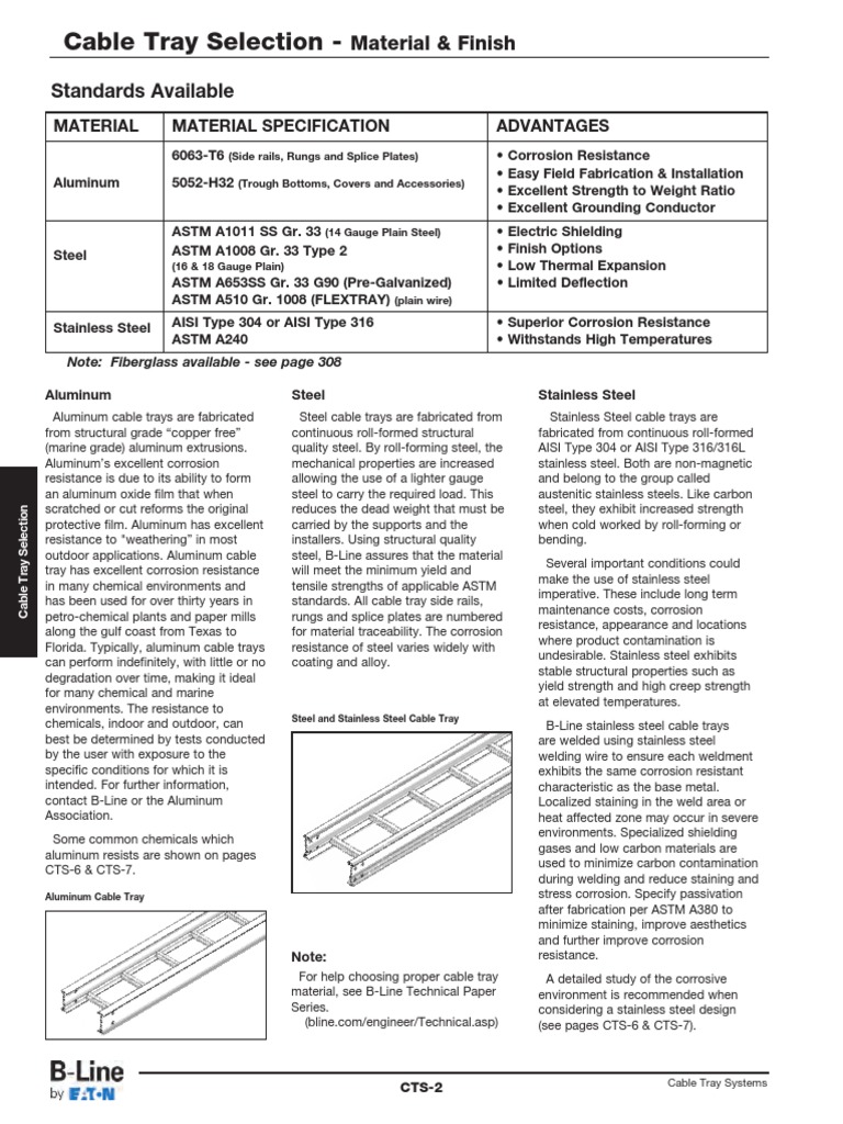 Cable Tray Selection - : Material & Finish | Download Free PDF ...