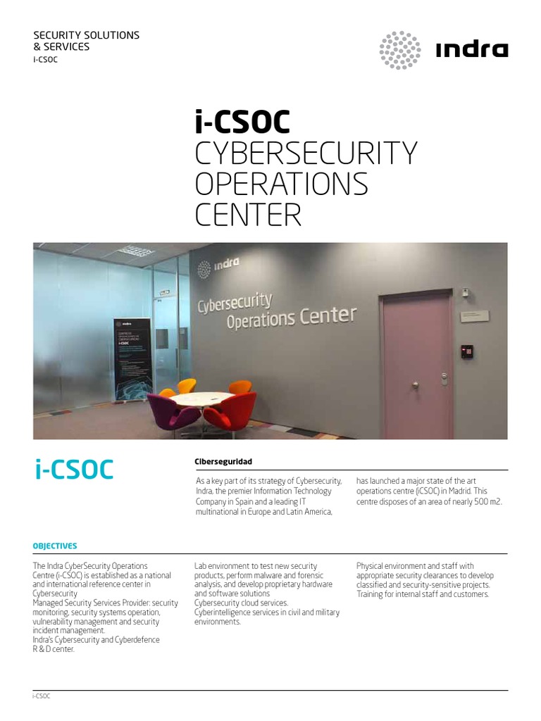 Indra I-Csoc Cybersecurity Operations Center | PDF | Computer Security ...