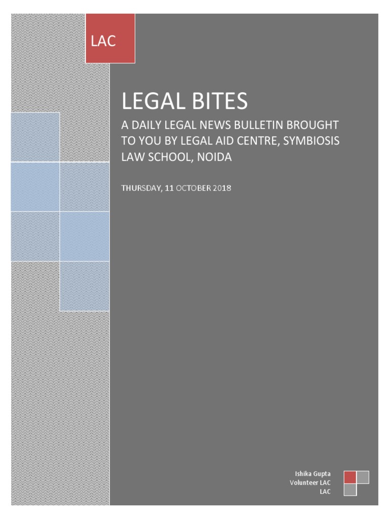 Legal Bites: A Daily Legal News Bulletin Brought To You by Legal Aid ...