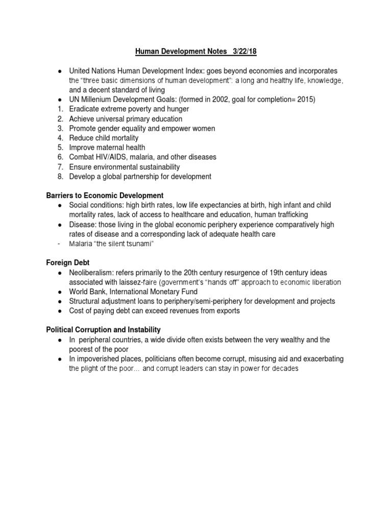 Human Development Notes | PDF