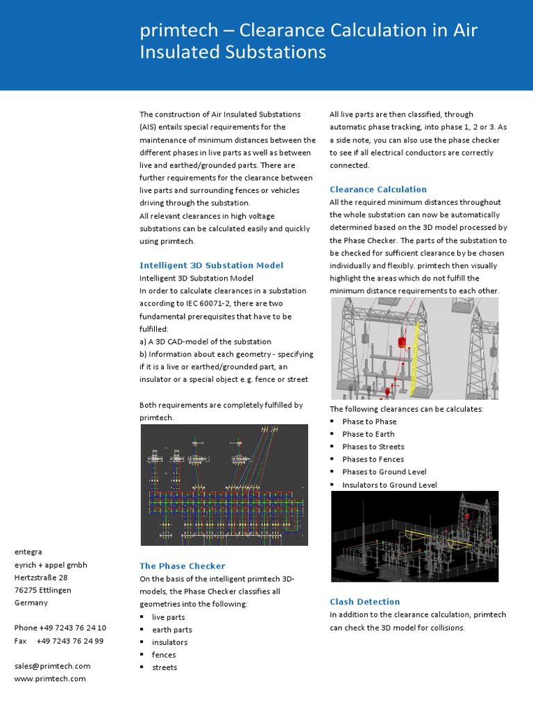 Clearance Calculation Primtech | PDF | Electrical Substation ...