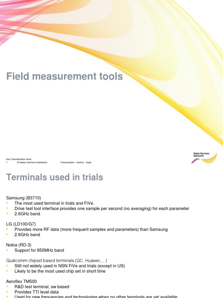 Field Measurement Tool | PDF | Lte (Telecommunication) | Data Transmission