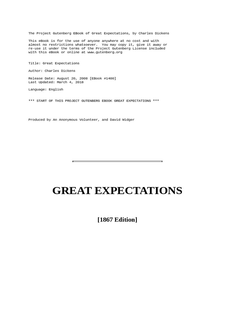 Great Expectations | PDF | Nature