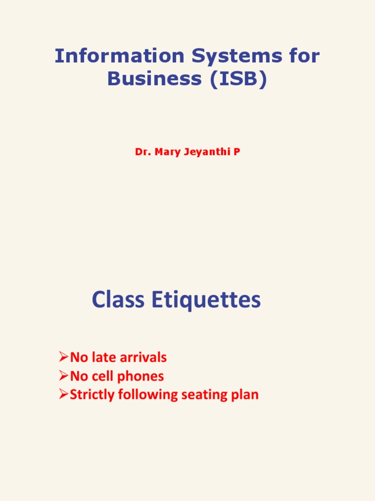 Lecture 1 Introduction Of Information Systems Pdf Information 3104