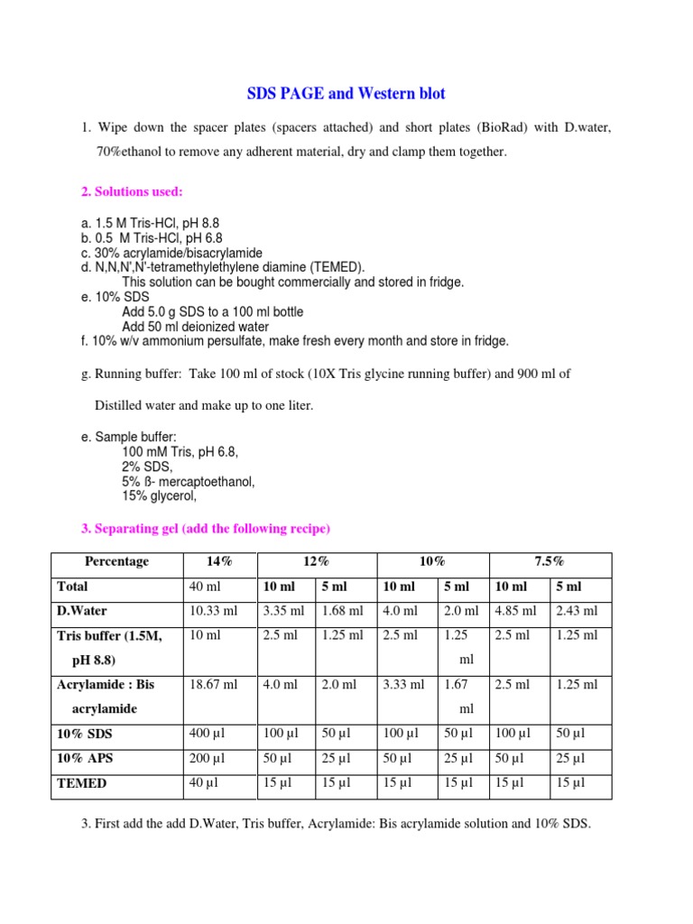 SDS Page | PDF | Laboratory Techniques | Chemical Substances