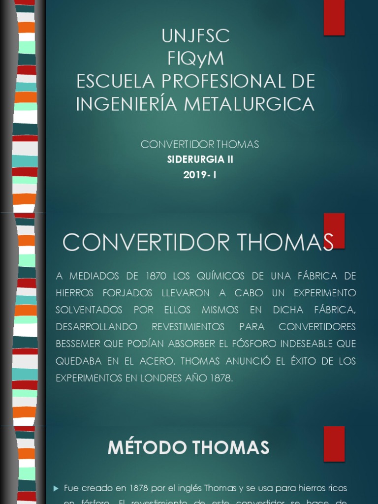 Convertidor Thomas | PDF | Acero | Elementos químicos