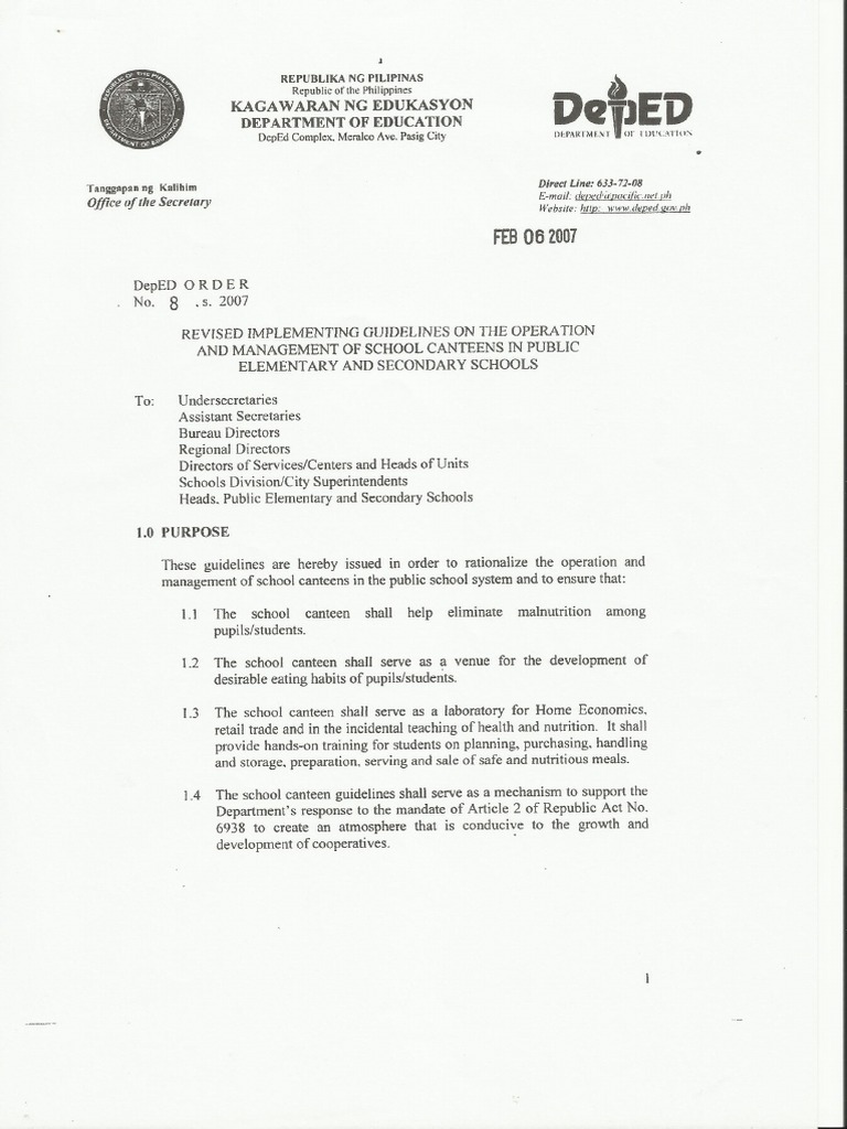 DepEd Order No. 8 S. 2007 | PDF
